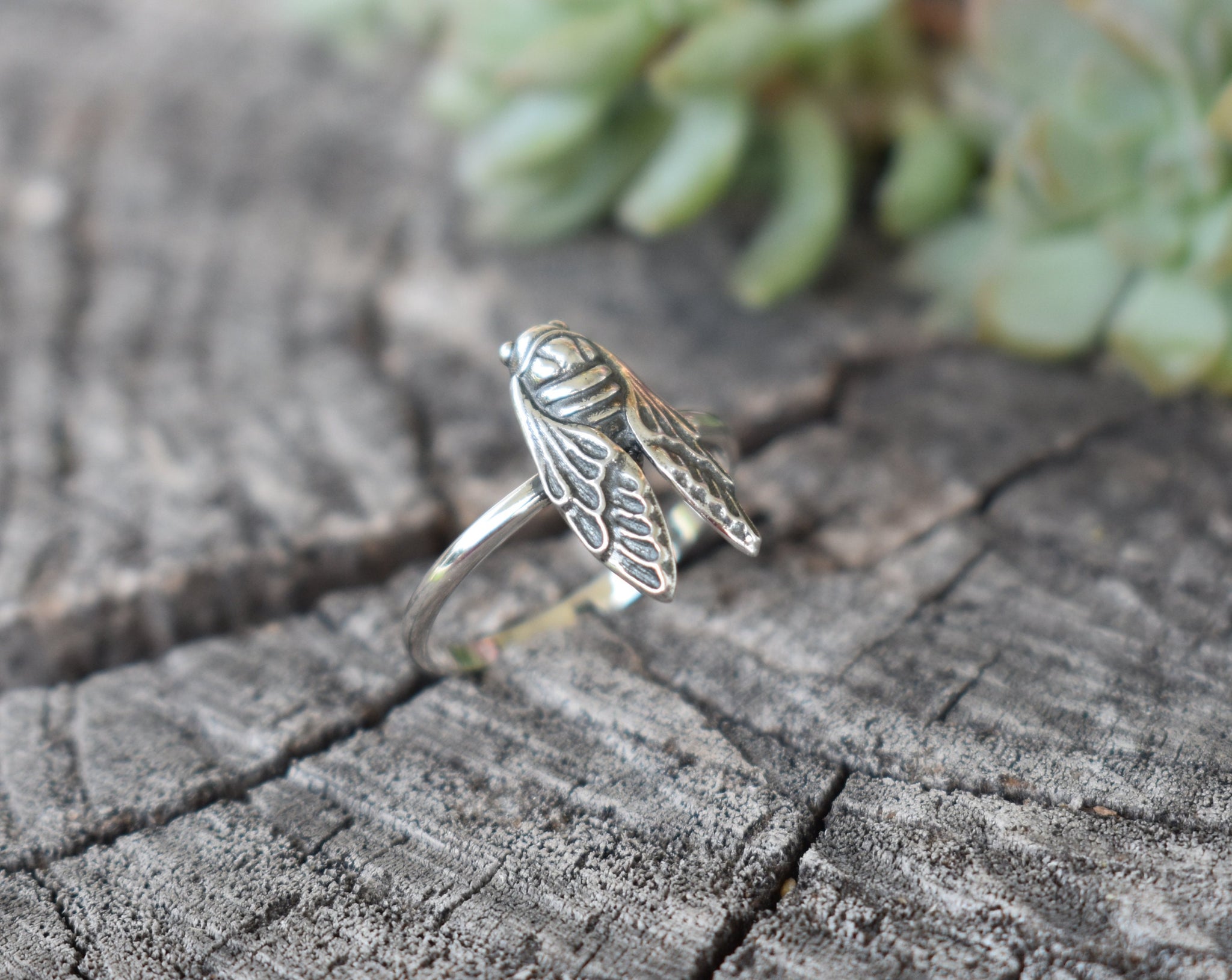 Cicada Ring- Brood Cicada, Entomologist, Cicada Wing, Renewal- Silver ...