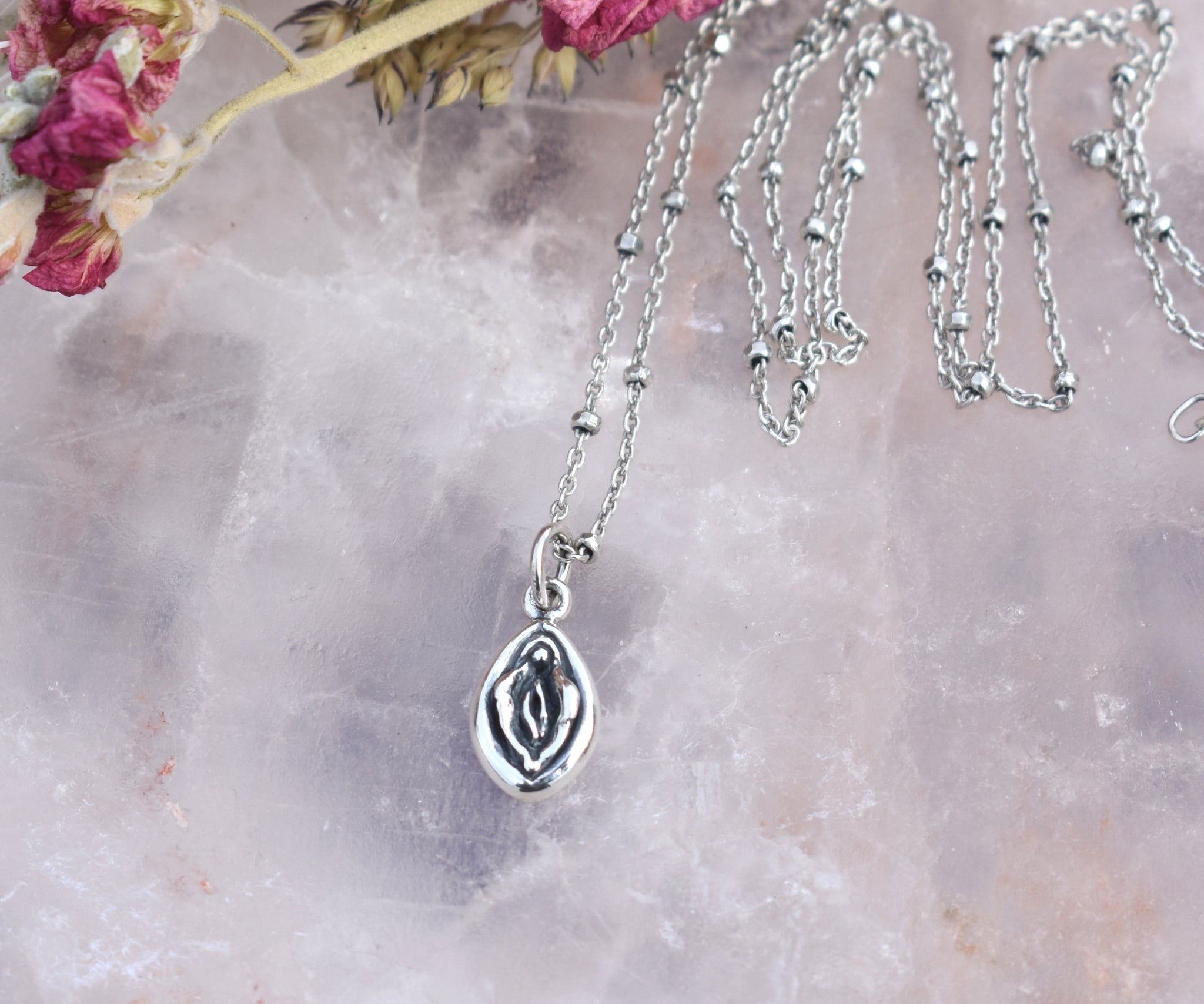 Yoni Necklace-Vagina Necklace- Sterling Silver Divine Feminine Necklac ...